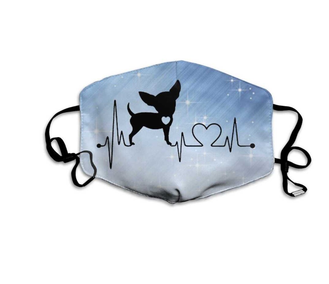 Chihuahua Face Mask With 2 Free Carbon Filters Reusable - Etsy