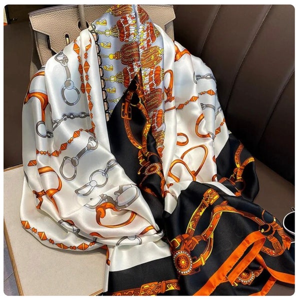 Equestrian Print Scarf - Etsy