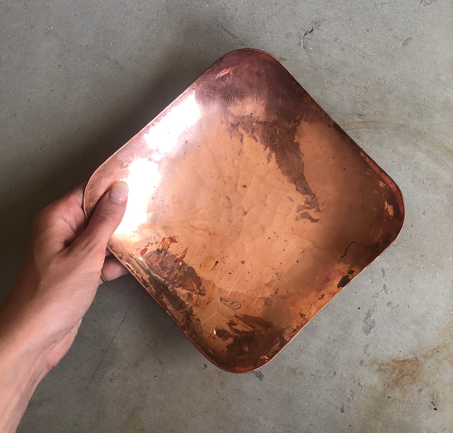 German Hammered Copper Plate - Etsy