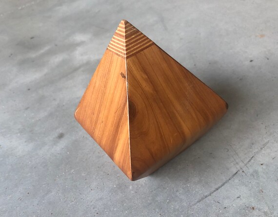 Carved Wooden Pyramid | Etsy