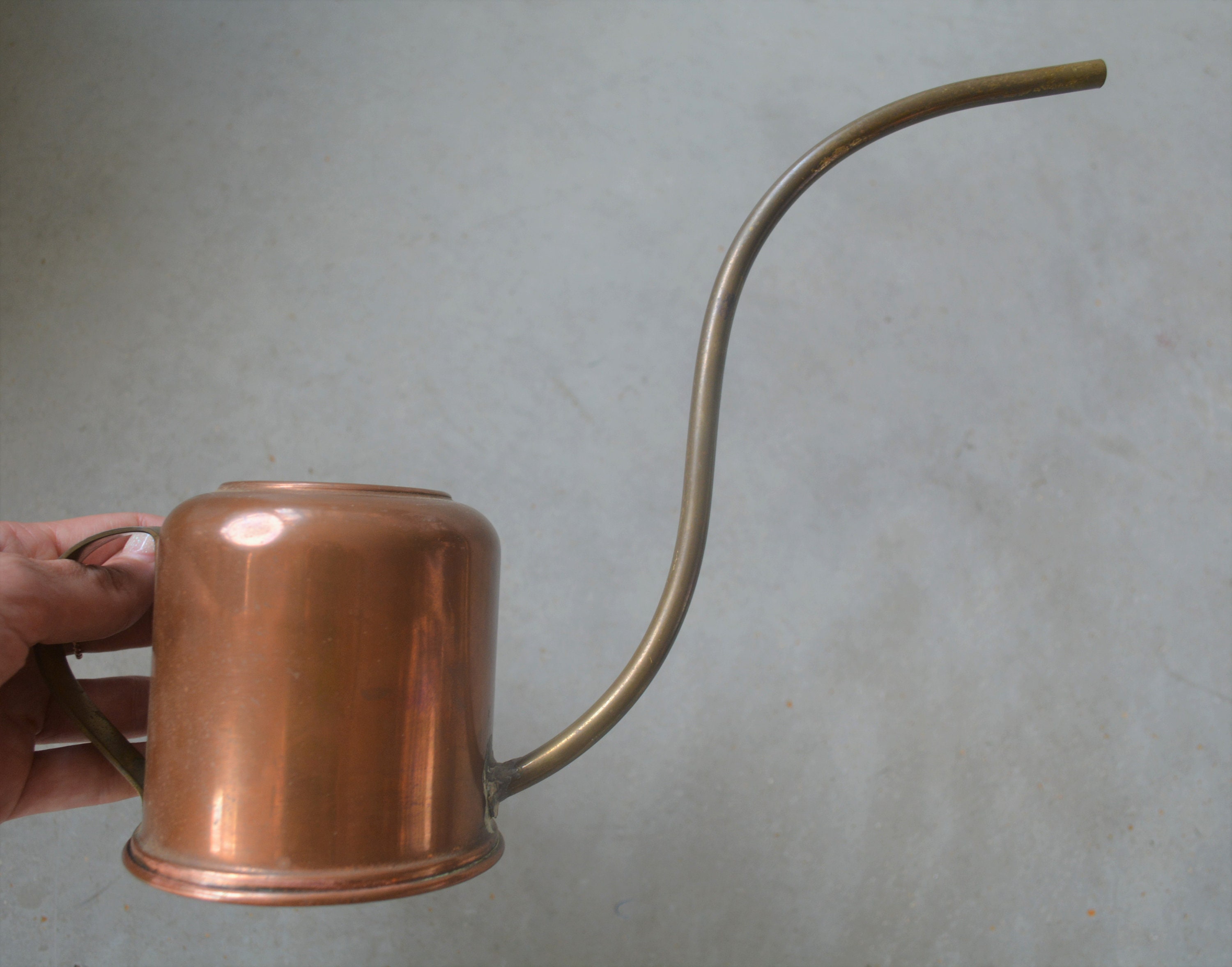 Copper Can With Curved Spout Antique - Etsy UK