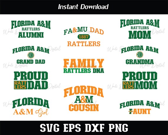 Florida A&M University Svg Florida MOM Florida DAD - Etsy