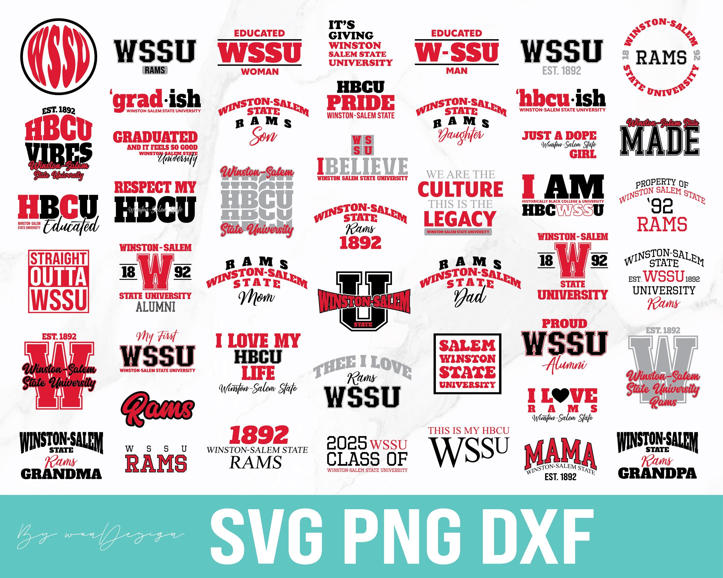 Winston-salem State University SVG, WSSU Rams, HBCU Pride (digital ...