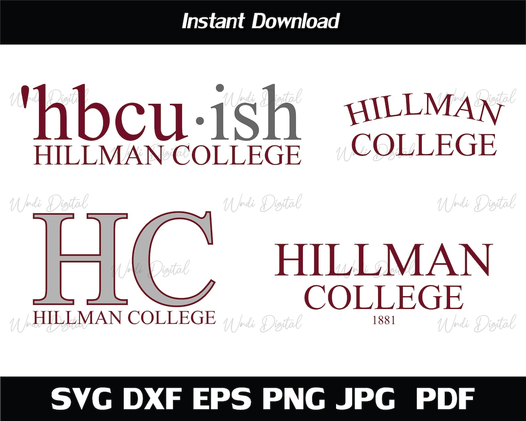 Hbcu-ish Hillman College Svg , HBCU Bundle Svg , Cut Files, Svg Files ...