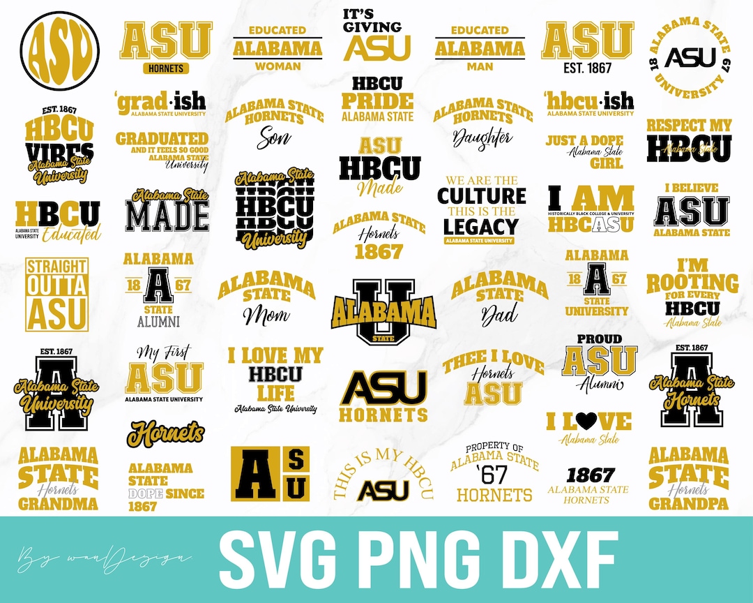 Hbcu Pride Alabama State University Svg, New Hbcu 2025 Collection ...