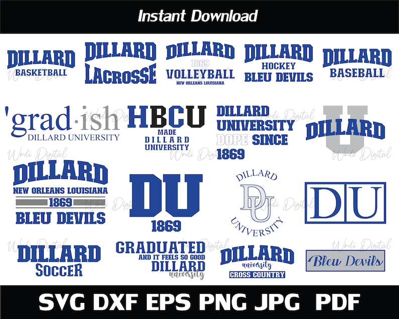 Dillard University Svg HBCU Bundle Svg Grad-ish Dillard - Etsy