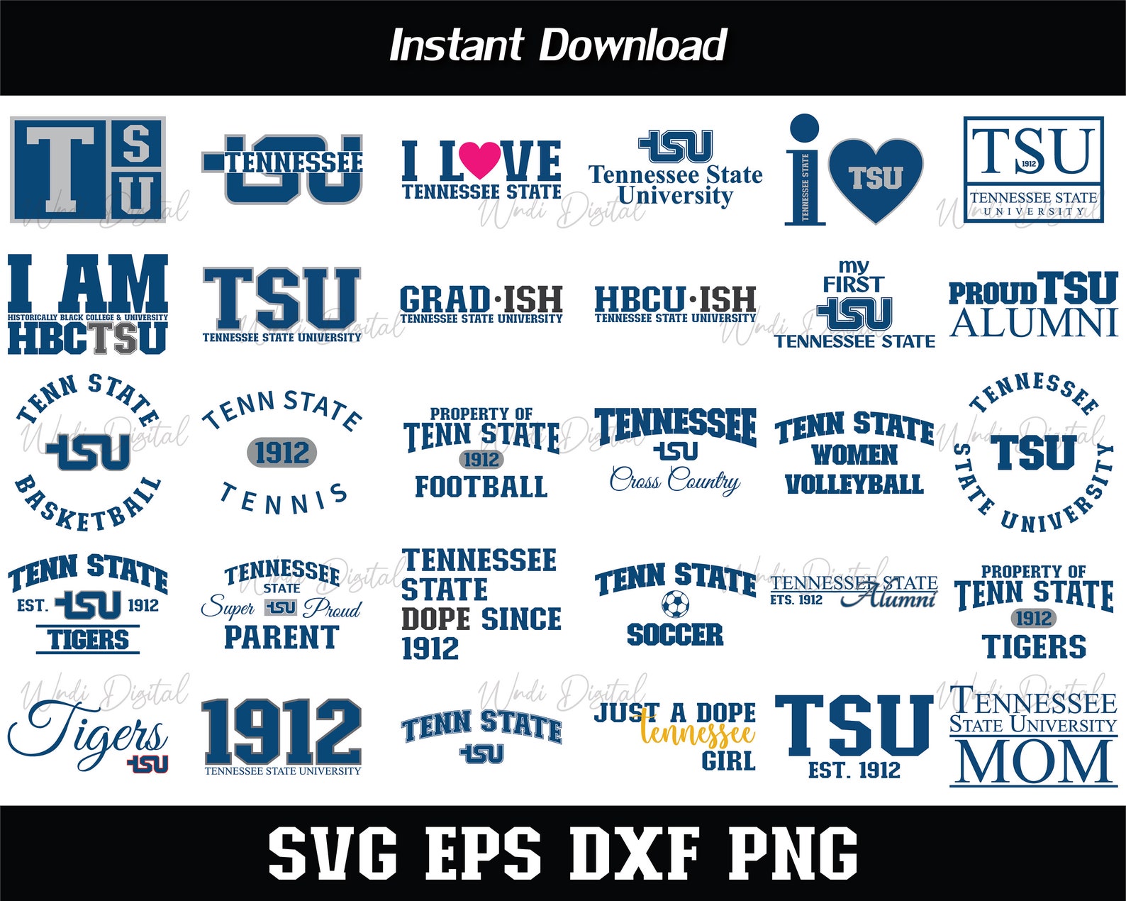 Hbcu-ish Tennessee State University Svg HBCU Bundle Svg - Etsy
