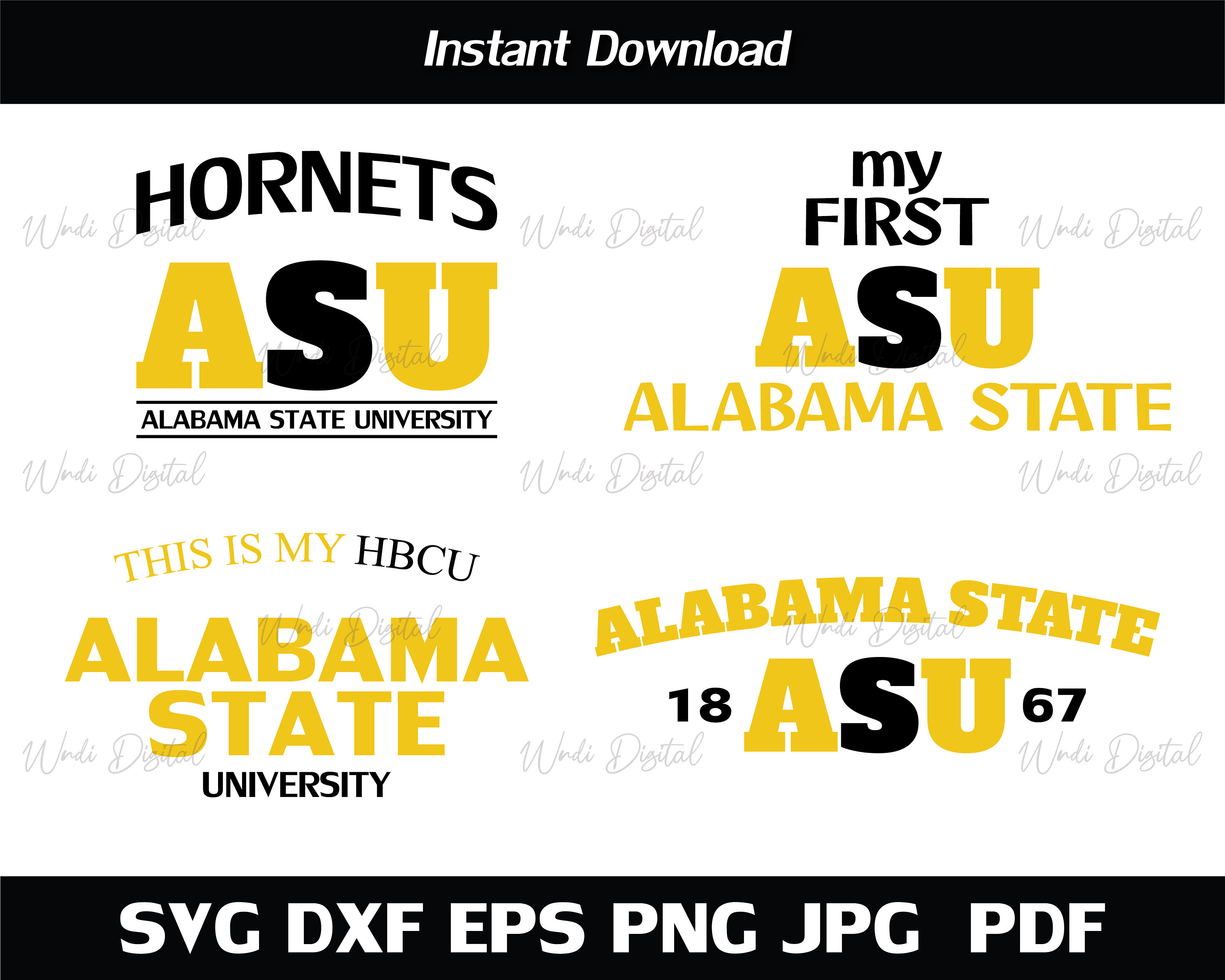Alabama State University Hornets Svg My First ASU ASU 1867 - Etsy