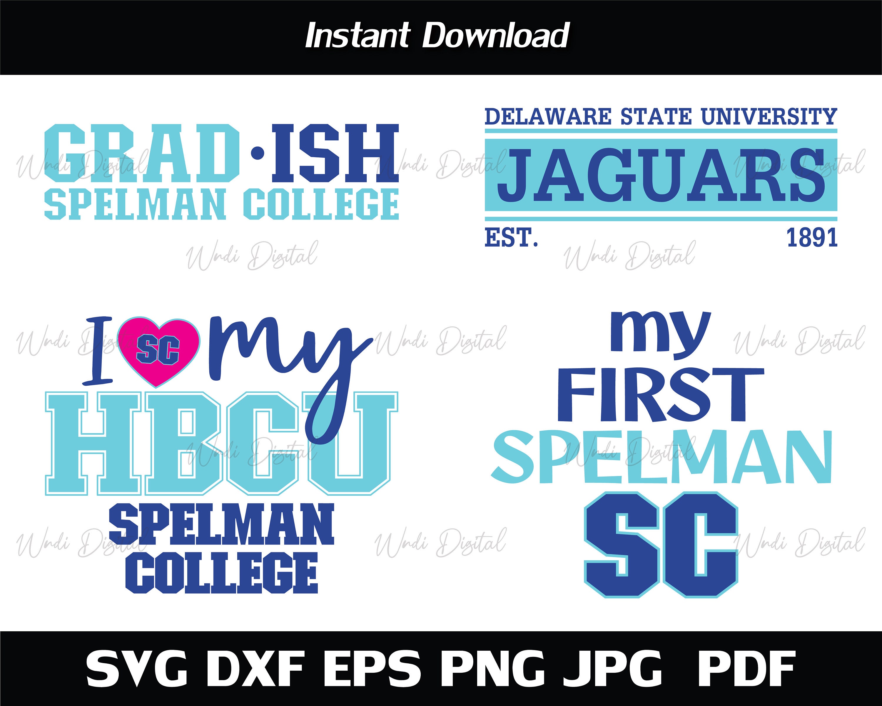 Spelman College SVG Bundle, HBCU, Jaguars (digital Download) - Etsy