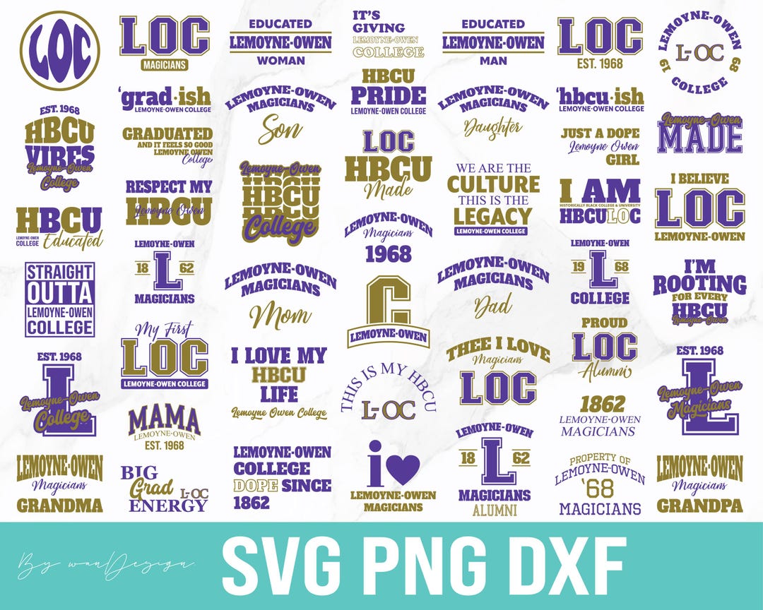 Lemoyne-owen College SVG Bundle: HBCU Pride Design (digital Download ...