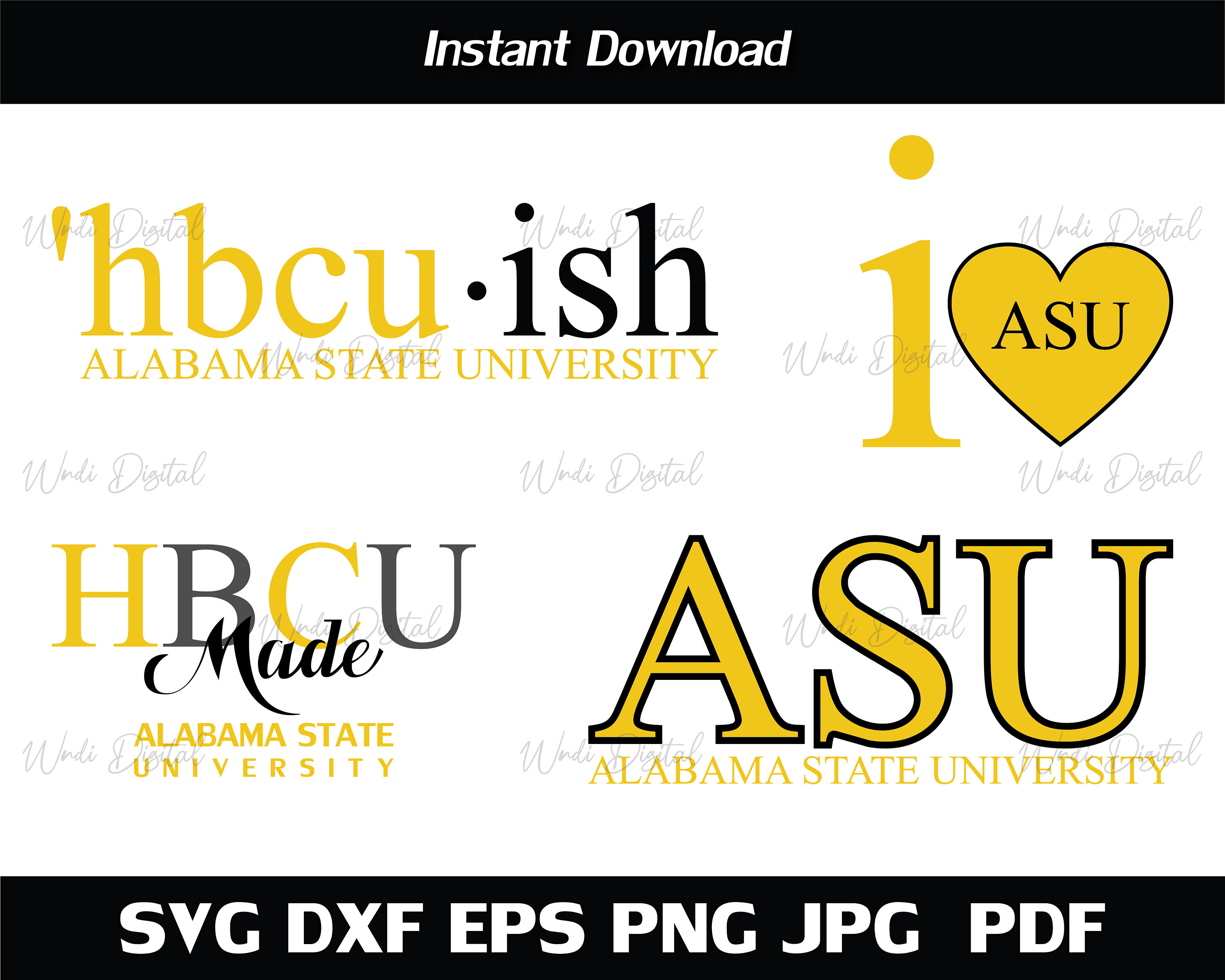 Hbcu-ish Alabama State University Svg , HBCU Made , ASU , Cut Files ...