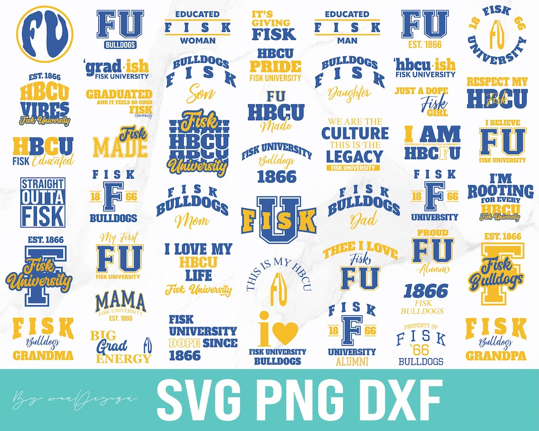 Fisk University Svg, FU Svg, New Hbcu 2025 Collection, Fisk Bulldogs ...