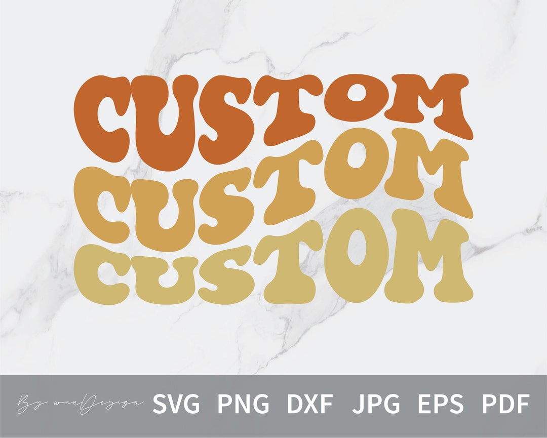 Letras onduladas personalizadas SVG PNG EPS Dxf Pdf Jpg, letras ...