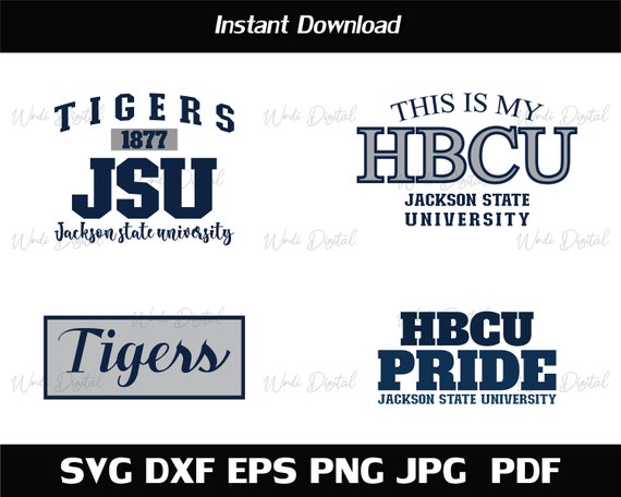 Jackson State University SVG Jackson State Tigers 1877 HBCU | Etsy