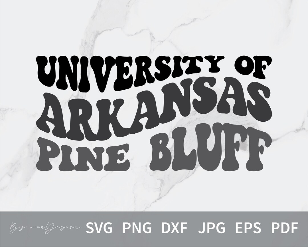University of Arkansas Pine Bluff Svg Wavy Svg Cut Files - Etsy