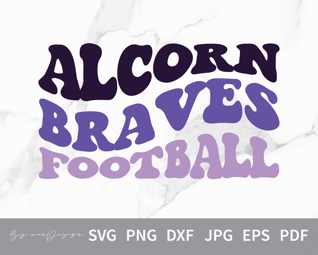 Alcorn State University Svg , Alcorn Braves Football Svg, Wavy Svg ...