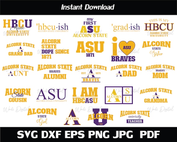 Hbcu-ish Alcorn State University SVG HBCU Bundle Svg Cut | Etsy