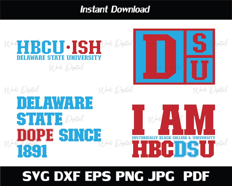 Delaware State University SVG Bundle: HBCU Designs (digital Download ...