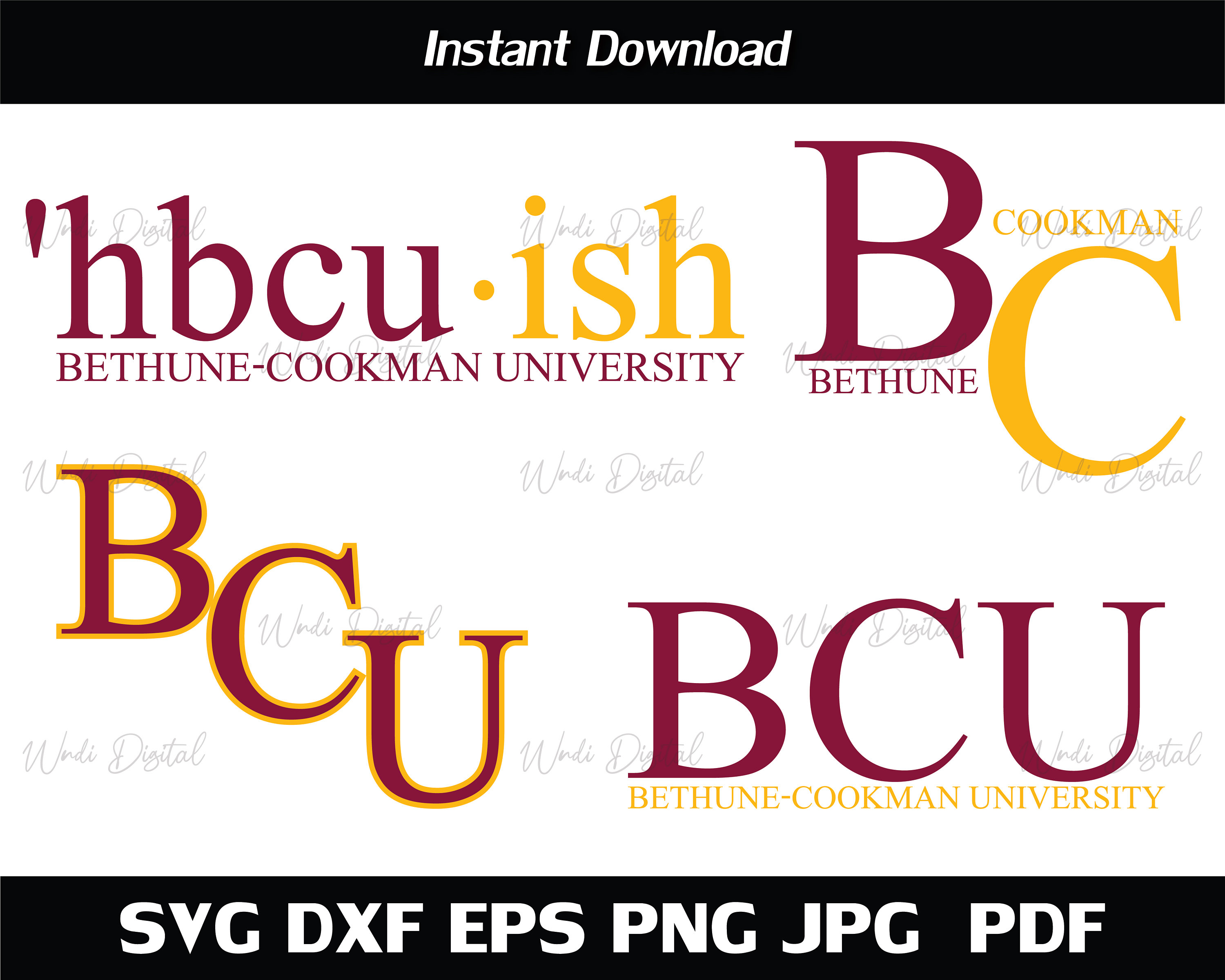 Bethune-cookman University SVG, HBCU Cut Files (digital Download) - Etsy