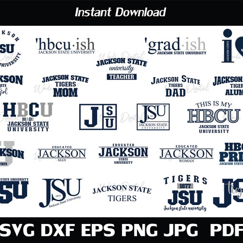 JSU Tigers Svg Jackson State University Svg JSU Svg HBCU - Etsy