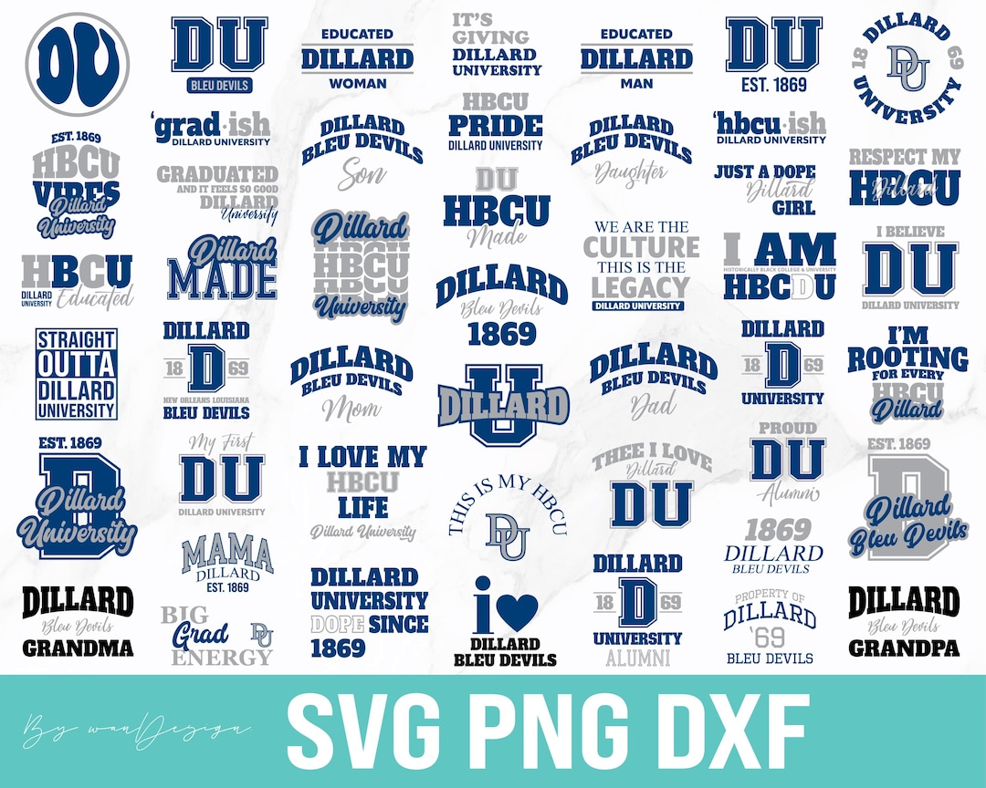 Hbcu Dillard University Svg, DU Svg, New Hbcu 2025 Collection, Dillard ...