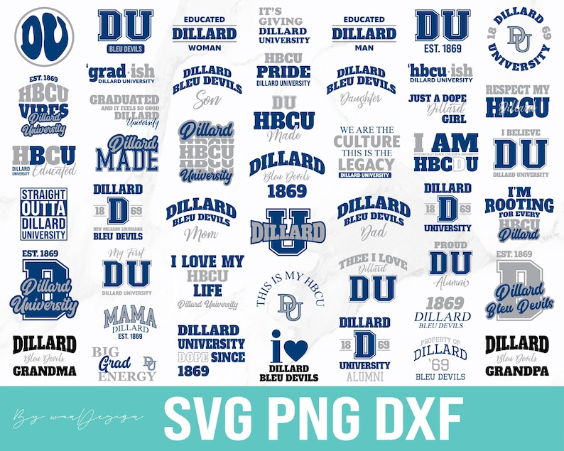 Hbcu Dillard University Svg, DU Svg, New Hbcu 2025 Collection, Dillard ...