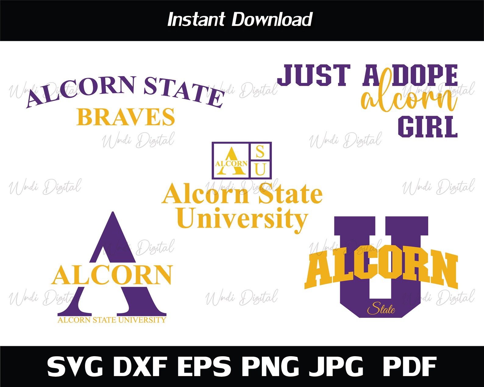Alcorn State Braves SVG Bundle, Cricut Silhouette Cut Files - Etsy