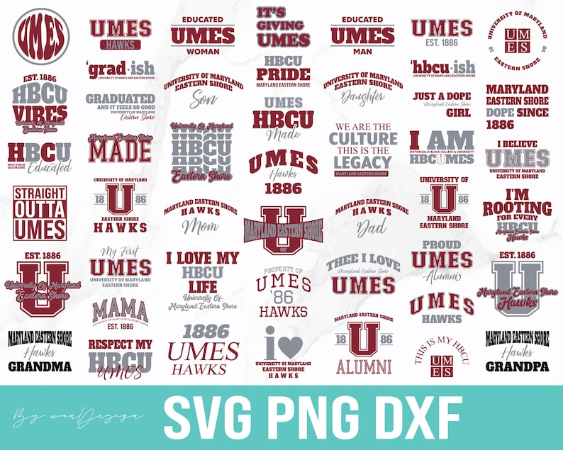 UMES Hawks SVG Bundle, Hbcu Digital Files (svg, Png, Dxf) - Etsy