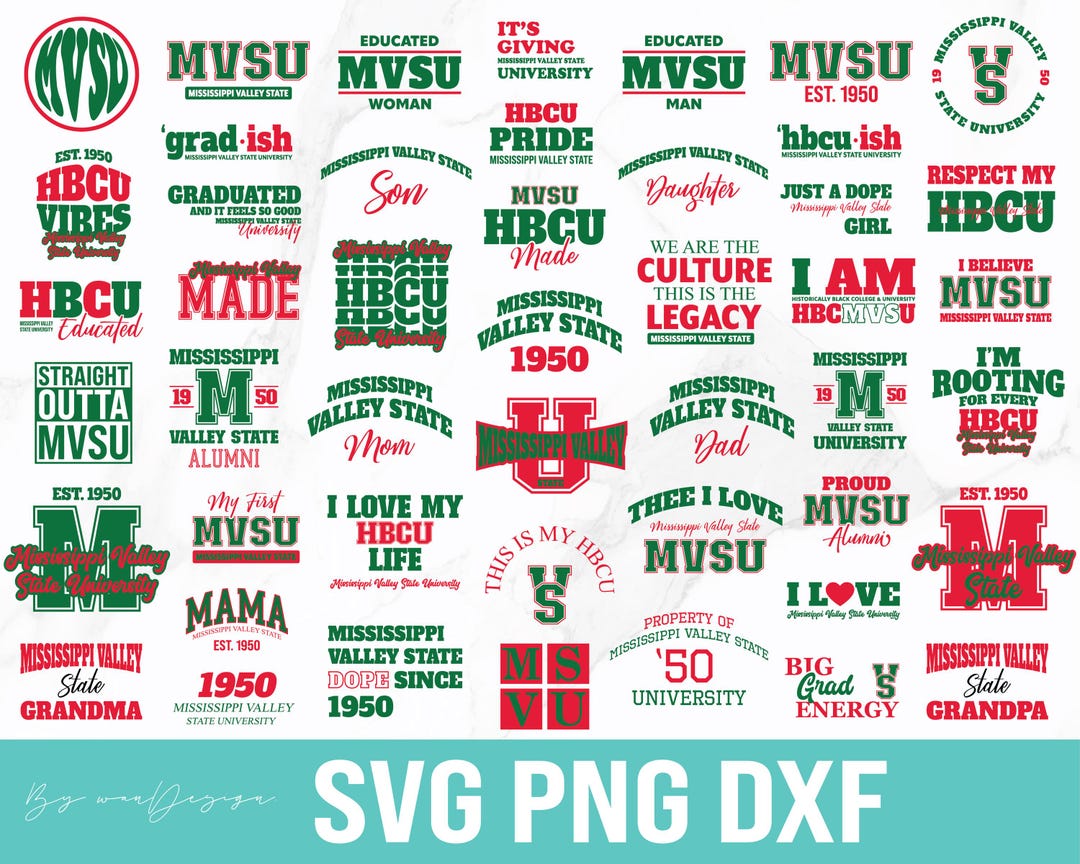 Mississippi Valley State University Svg, MVSU Svg New Hbcu 2025, Mississippi Valley State 1950 ...