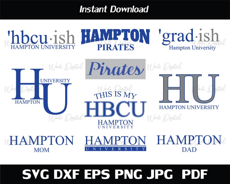Hbcu-ish Hampton University Svg HBCU Bundle Svg Cut Files - Etsy