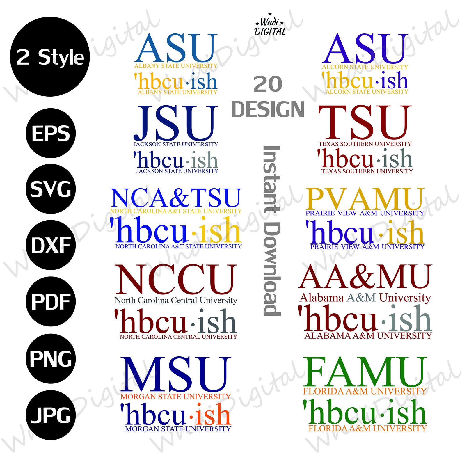 54 Design HBCU BUNDLE Hbcu-ish University SVG hbcu svg | Etsy