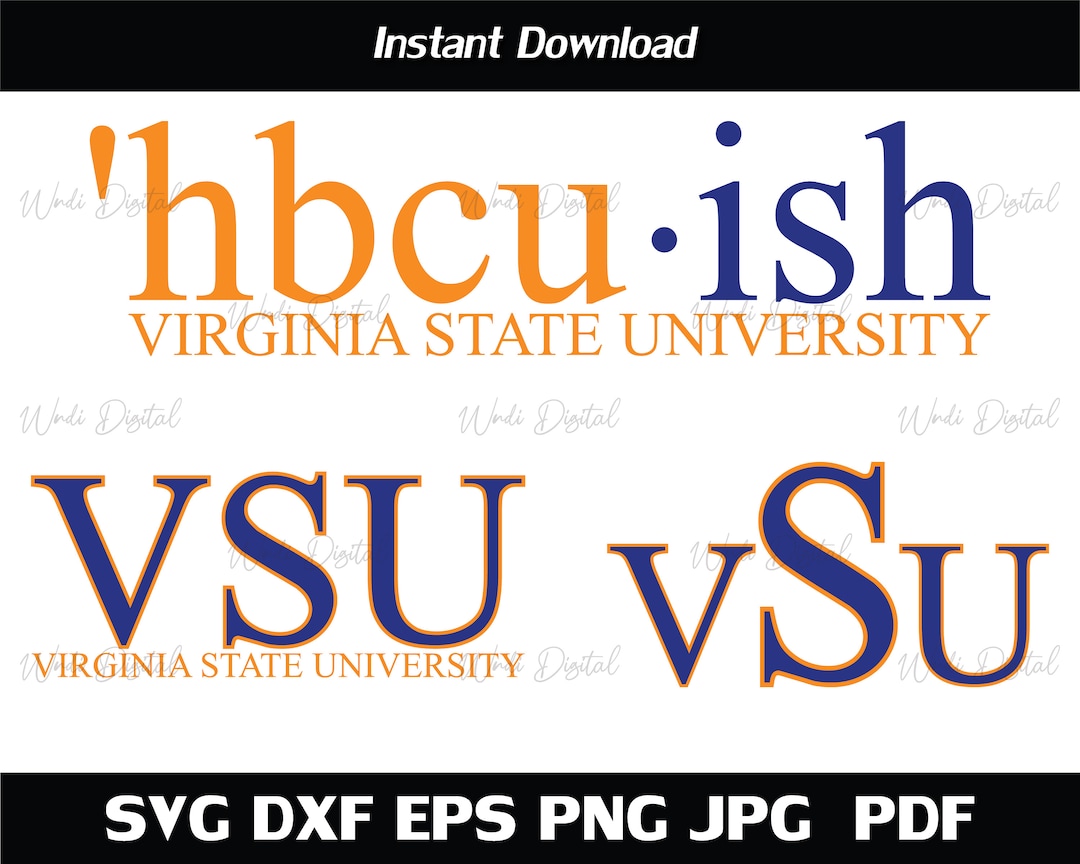 Virginia State University SVG, VSU, Hbcu-ish (digital Download) - Etsy