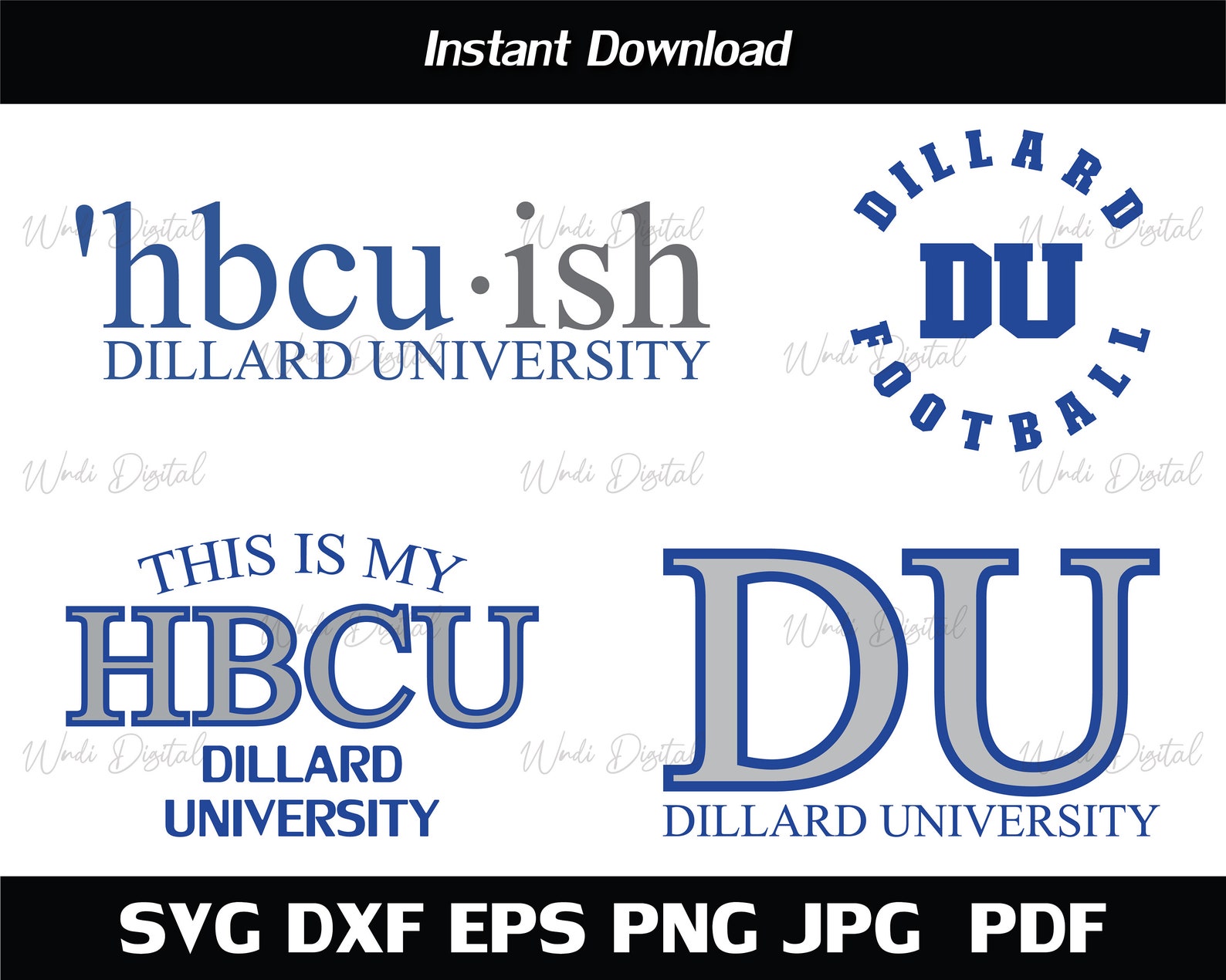 Dillard University SVG – HBCU Cut Files (svg, Png, Jpg, Pdf, Eps, Dxf ...