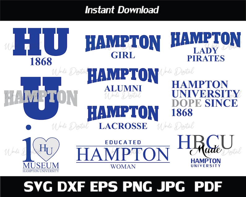 Hbcu-ish Hampton University Svg HBCU Bundle Svg Cut Files - Etsy