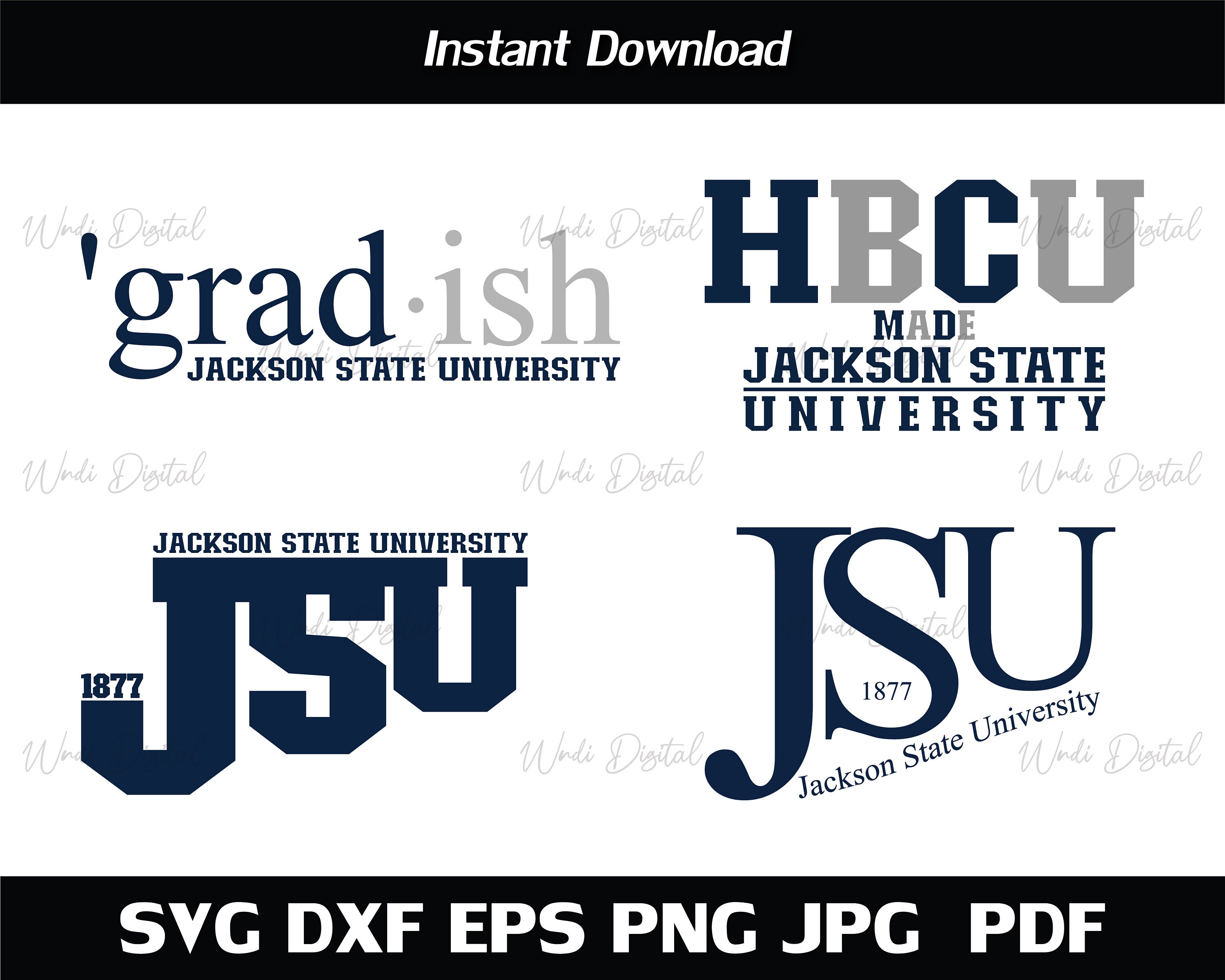 Grad-ish Jackson State university Svg HBCU made svg jsu | Etsy