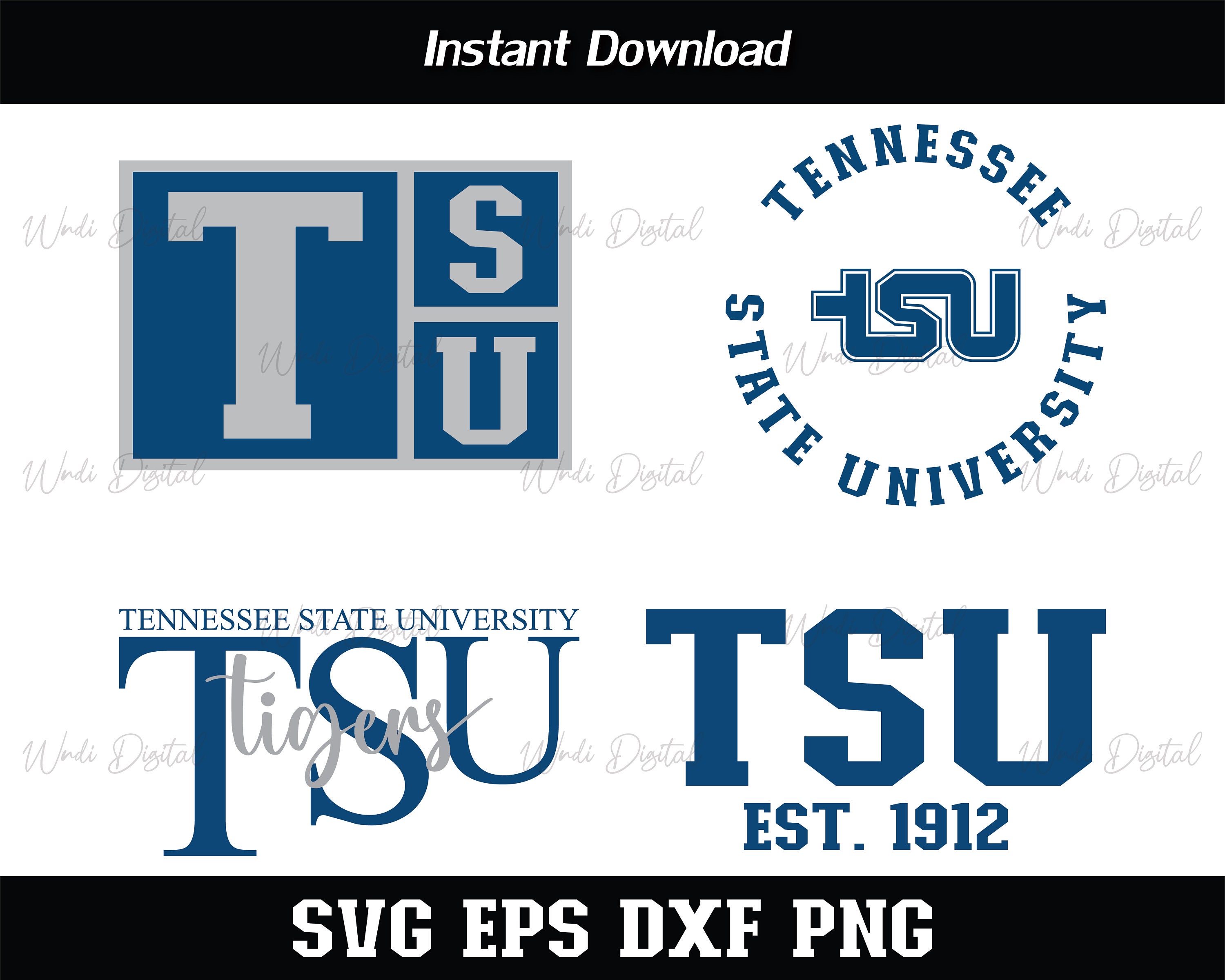 Tennessee State University Svg bundle tennessee State 1912 - Etsy