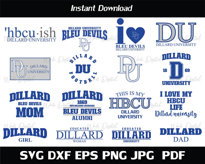 Dillard University Svg , HBCU Bundle Svg , Dillard MOM , DAD , Educated ...