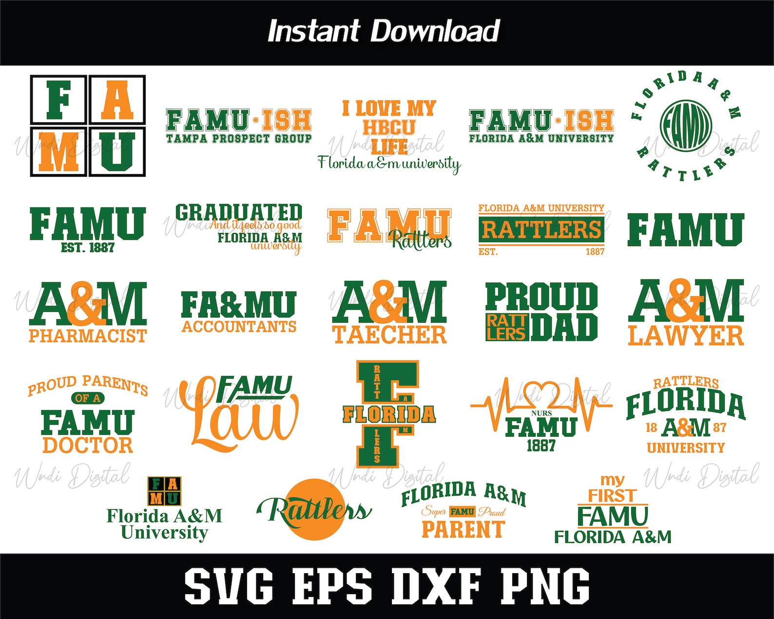 Florida A&M University Svg HBCU Bundle Svg Famu-ish - Etsy