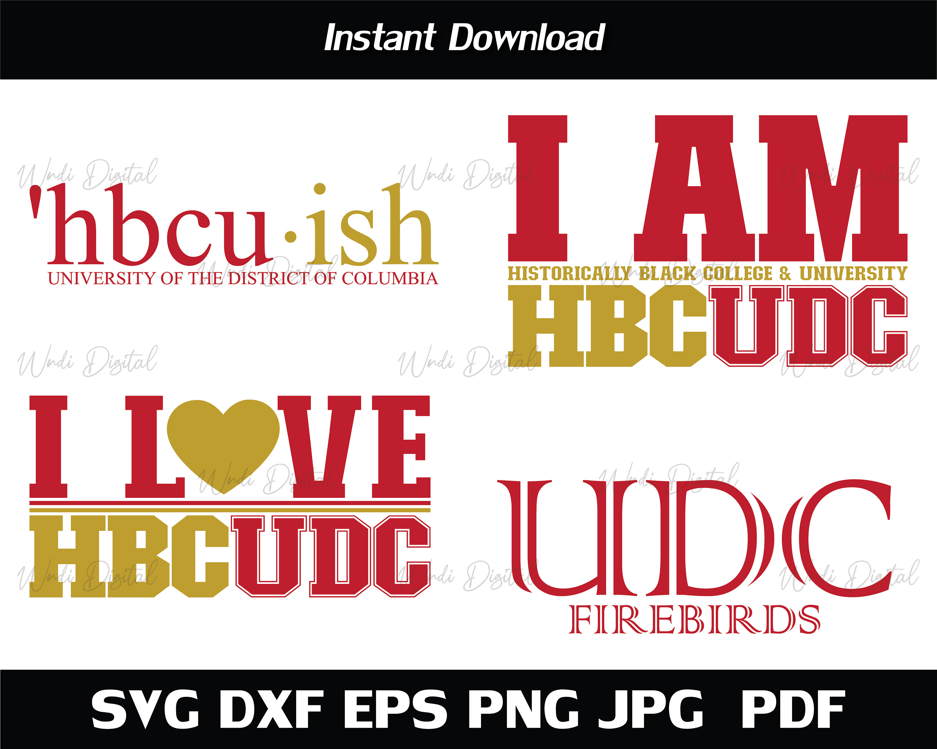 Hbcu - Ish University of the District of Columbia Svg , I AM Hbcu UDC ...