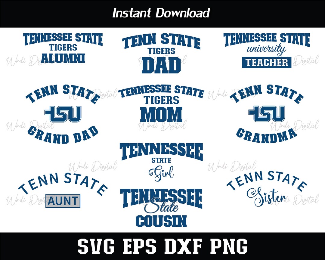 Tennessee State University Svg , Bundle Svg , Tennessee State Alumni ...