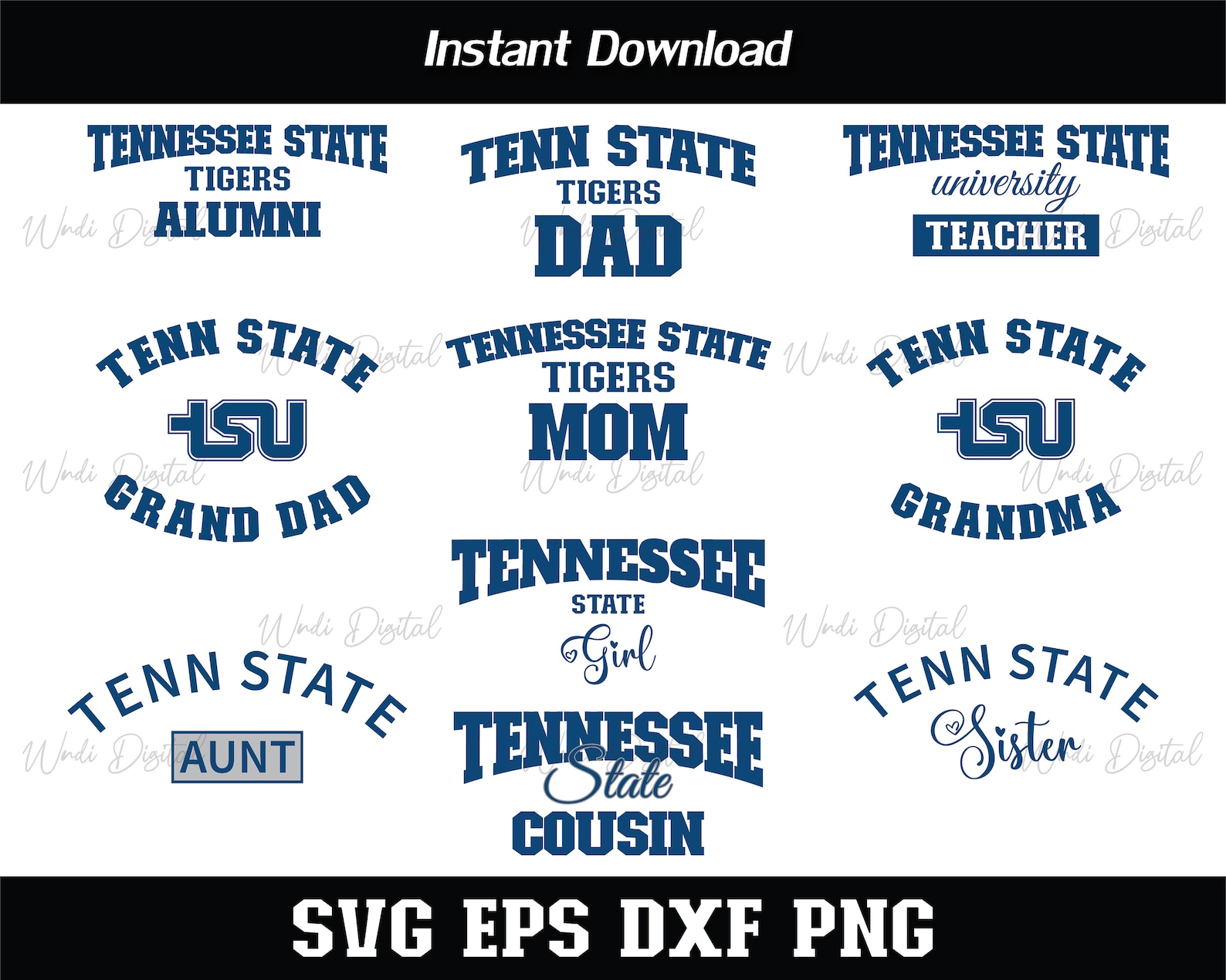 Tennessee State University Svg Bundle Svg Tennessee State - Etsy