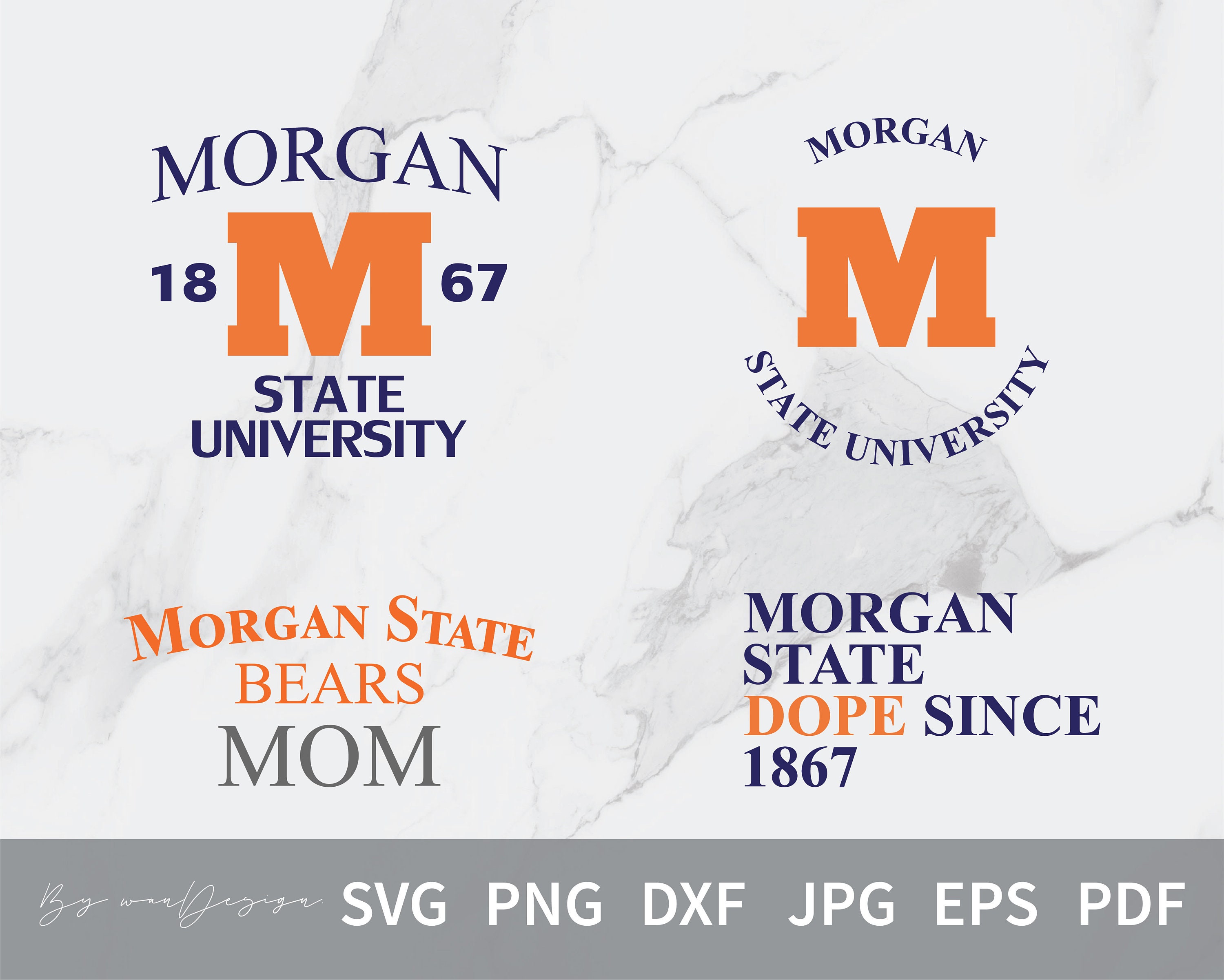 Morgan State Bears MOM Svg Morgan State University 1867 - Etsy