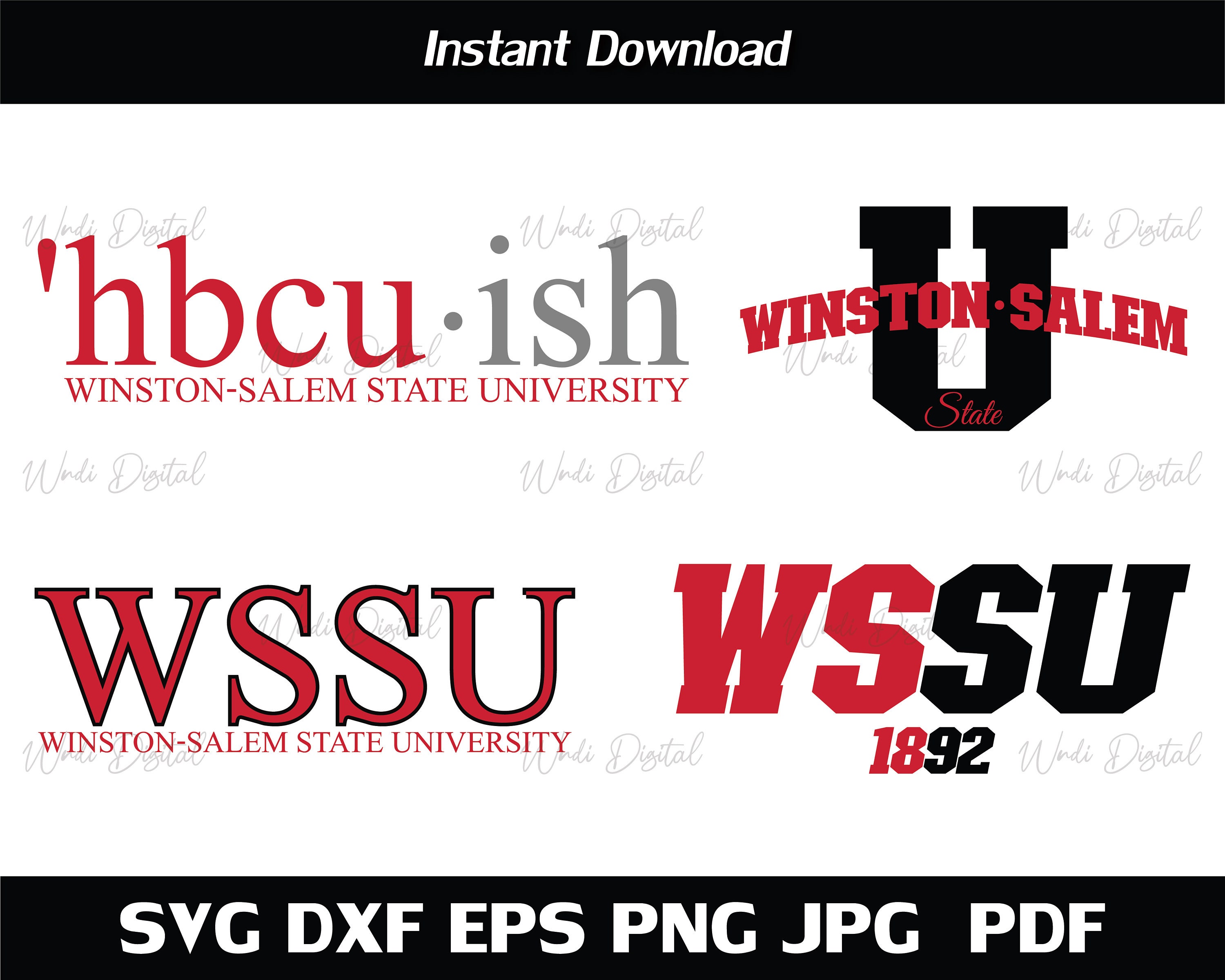 Hbcu-ish Winston-salem State University Svg HBCU Bundle Svg - Etsy