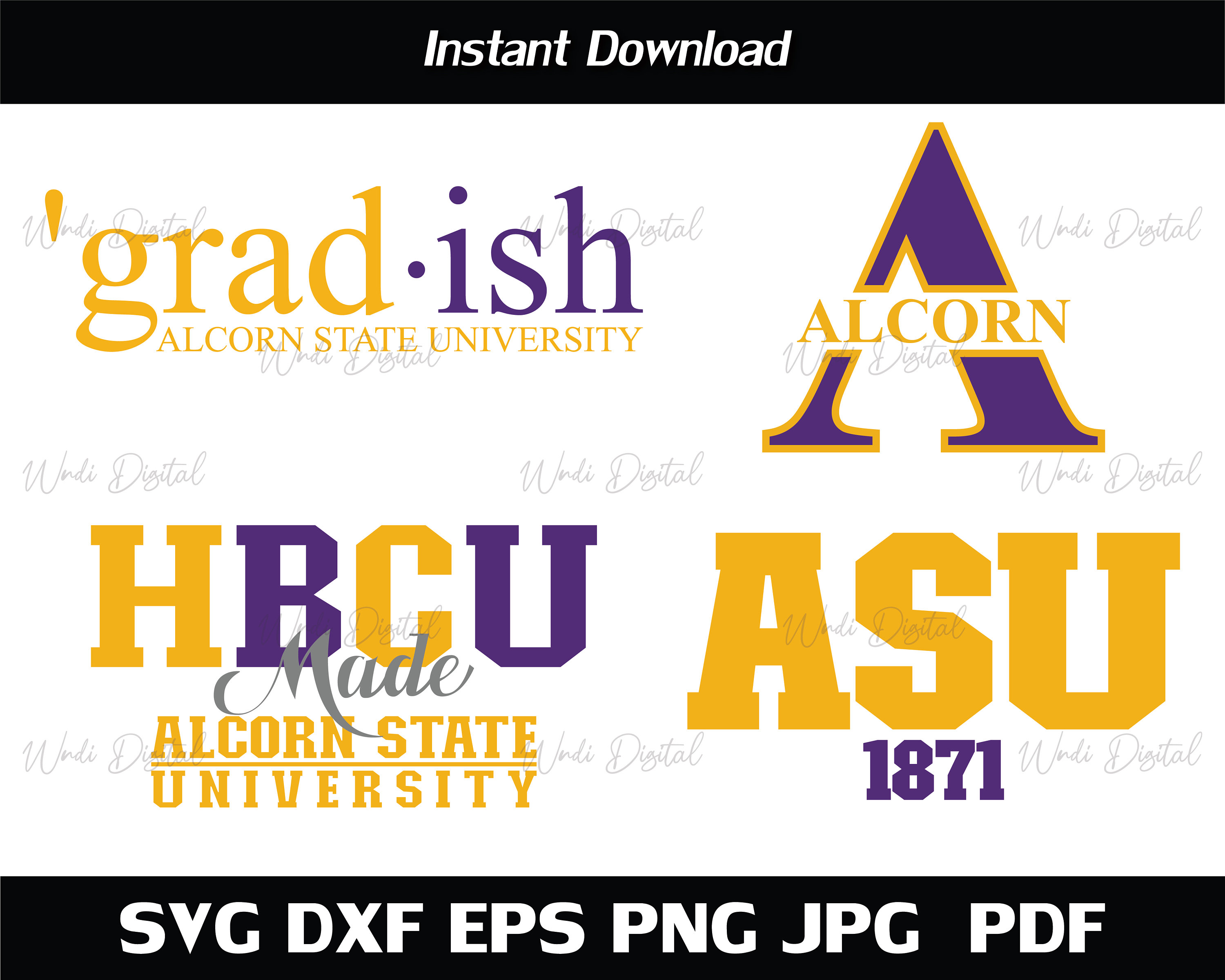 Grad-ish Alcorn State University Svg Alcorn State 1871 - Etsy