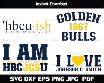 Johnson C Smith University Logo - Etsy