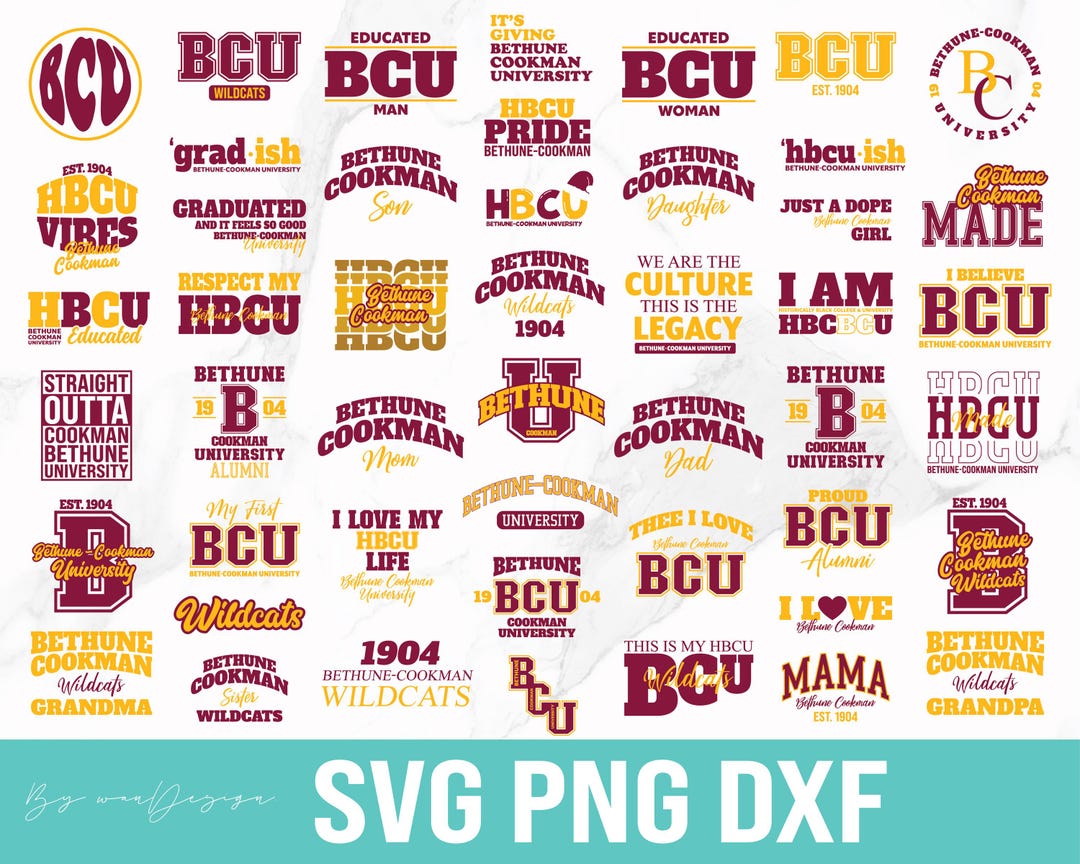 Bethune-cookman Wildcats HBCU SVG PNG Bundle (digital Download) - Etsy