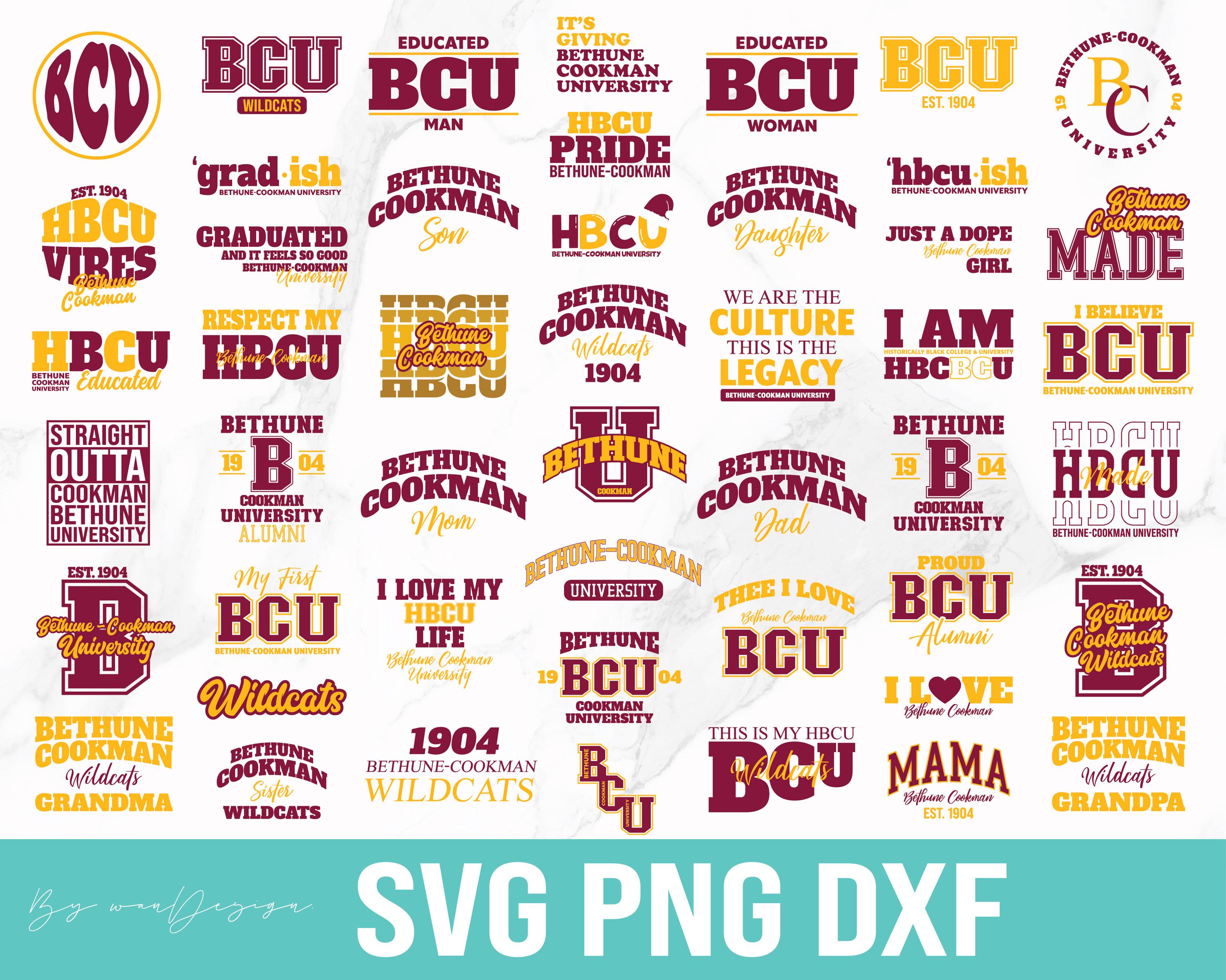 Bethune-cookman Wildcats HBCU SVG PNG Bundle (digital Download) - Etsy