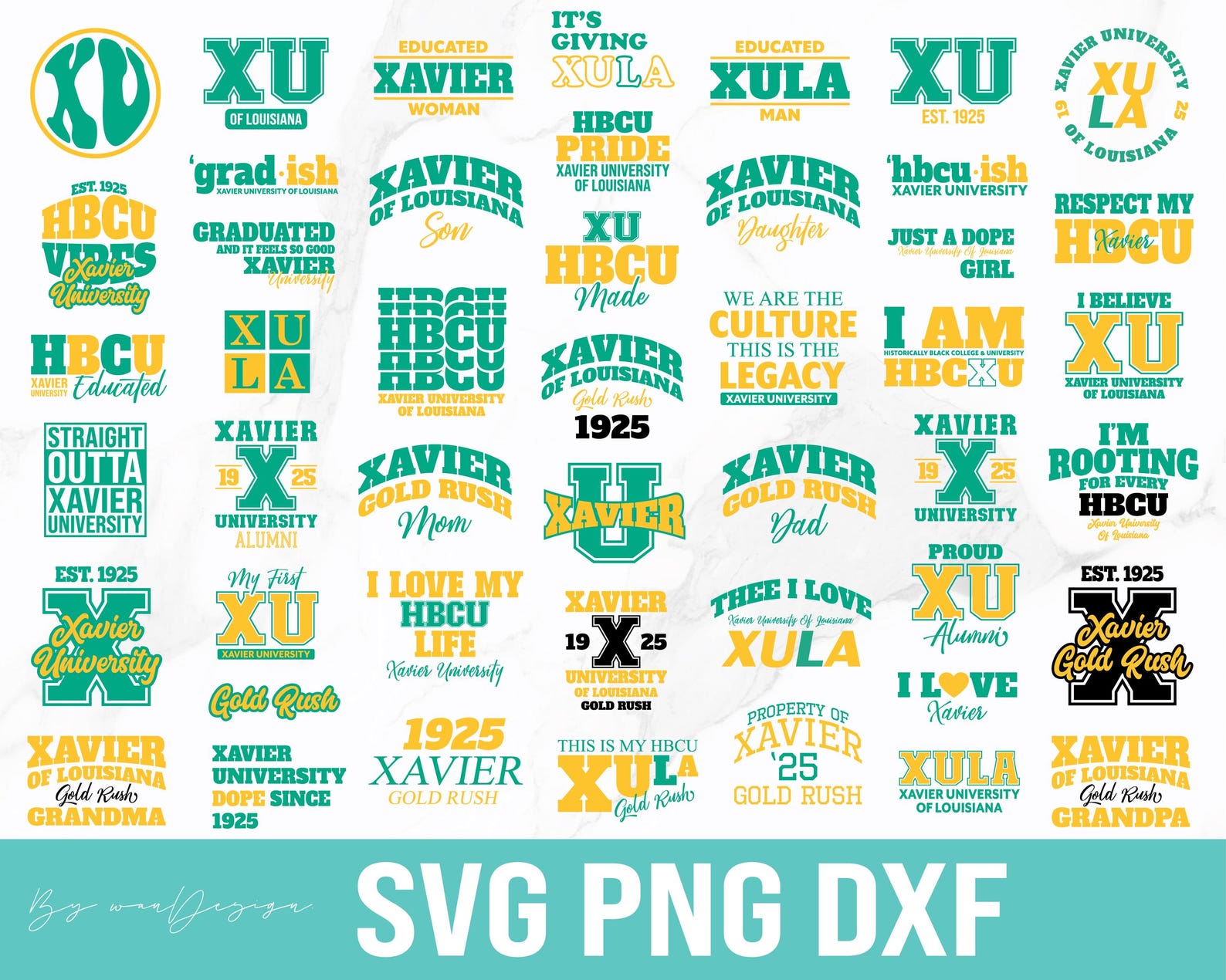 Xavier University Svg, XULA Svg, New Hbcu 2025 Collection, Xavier ...