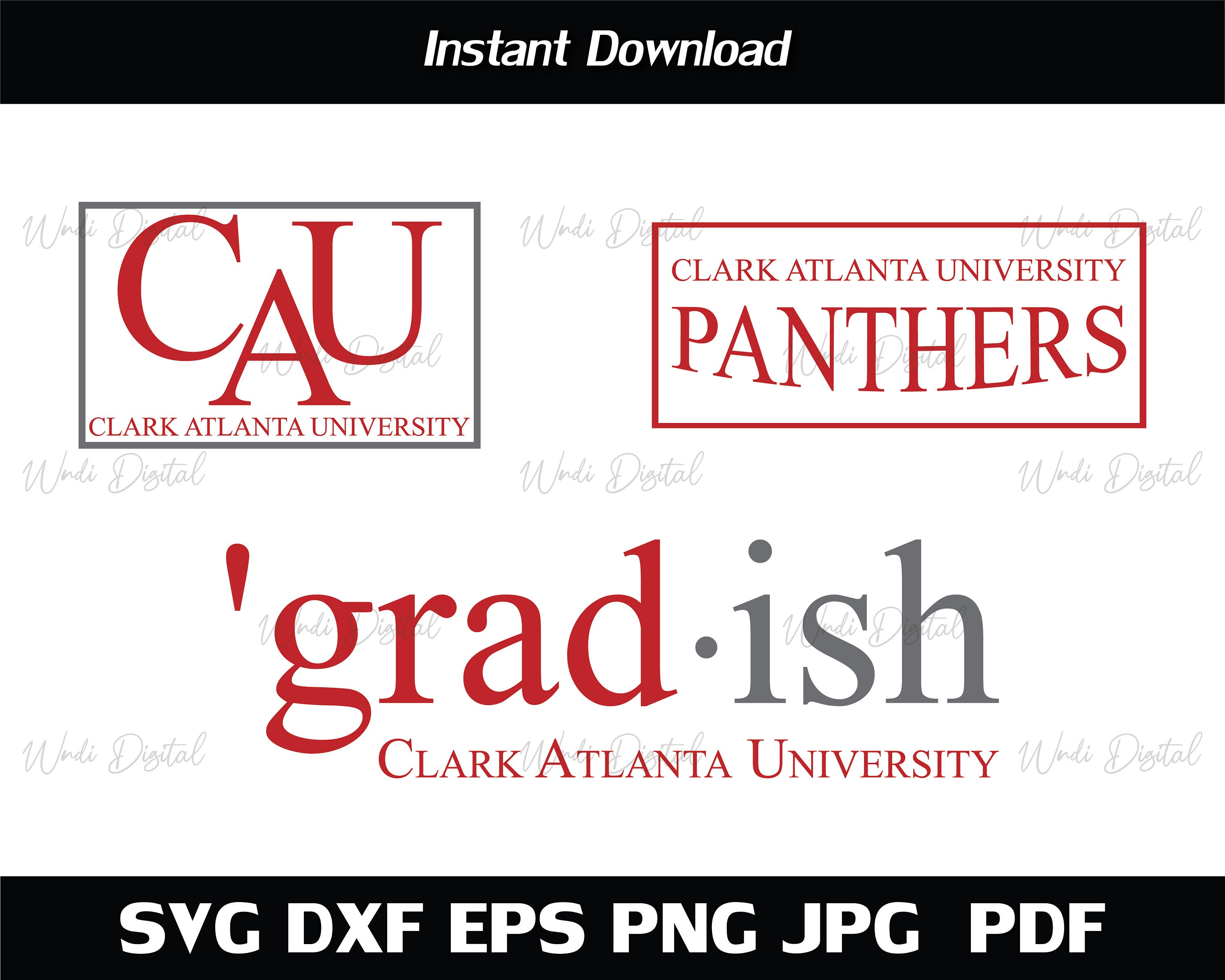 Grad-ish Clark Atlanta University Svg CAU Clark Atlanta | Etsy
