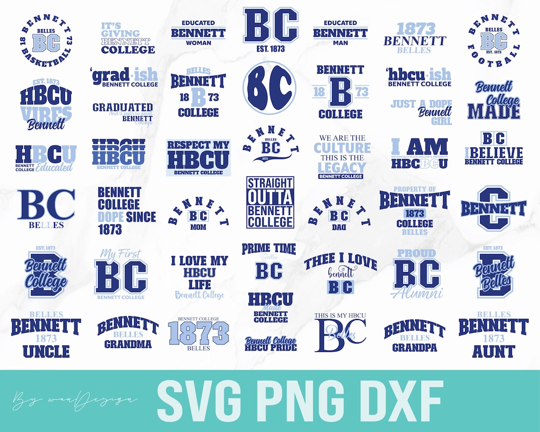Hbcu Pride Bennett College Svg, Hbcu Bundles, New Hbcu 2025 , Bennett ...